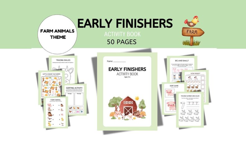 Printable Kids Activity Early Finishers Book Worksheets Preschool Pre-k ...