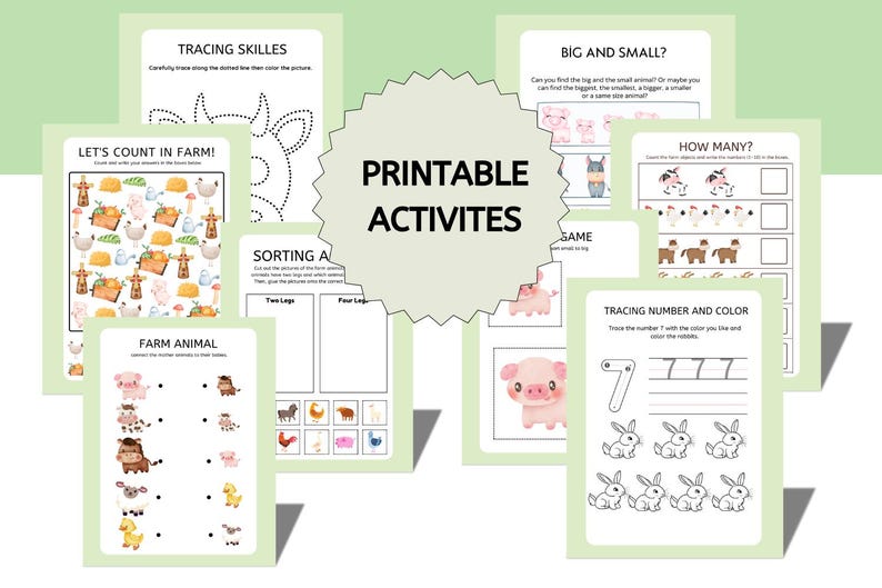 Printable Kids Activity Early Finishers Book Worksheets Preschool Pre-k ...