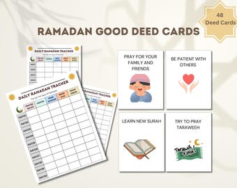 Good Deeds Cards Printable, Ramadan Cards,muslim Activity, Ramadan ...