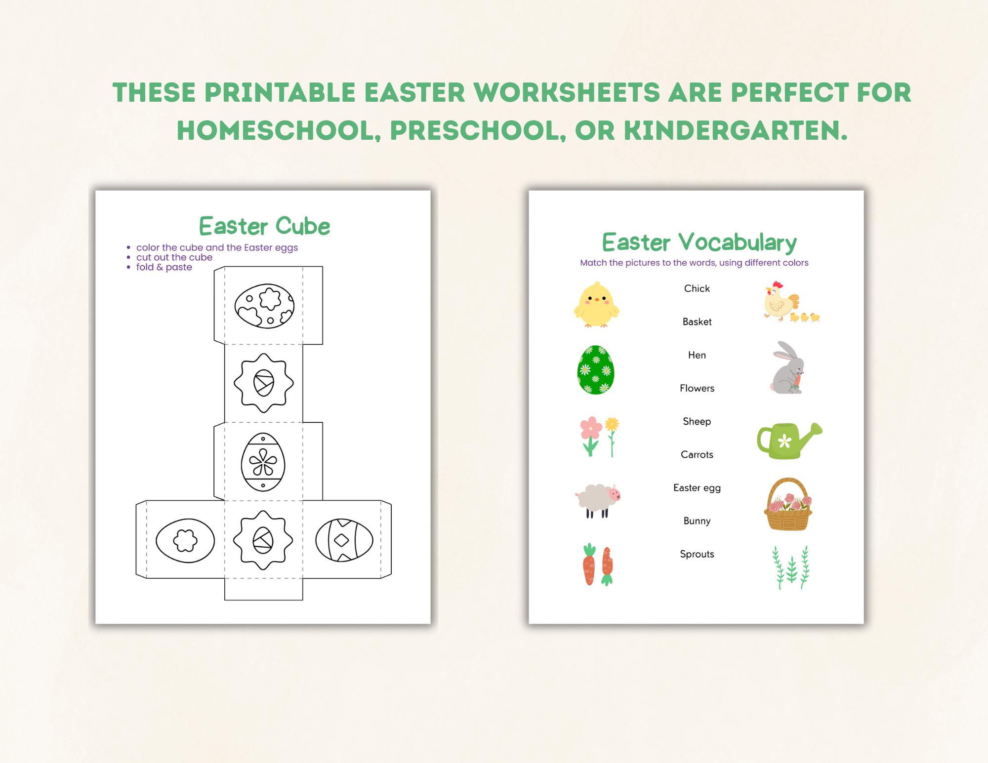 Christian Easter Kids Activity Bundle, Bible Coloring Pages (digital ...