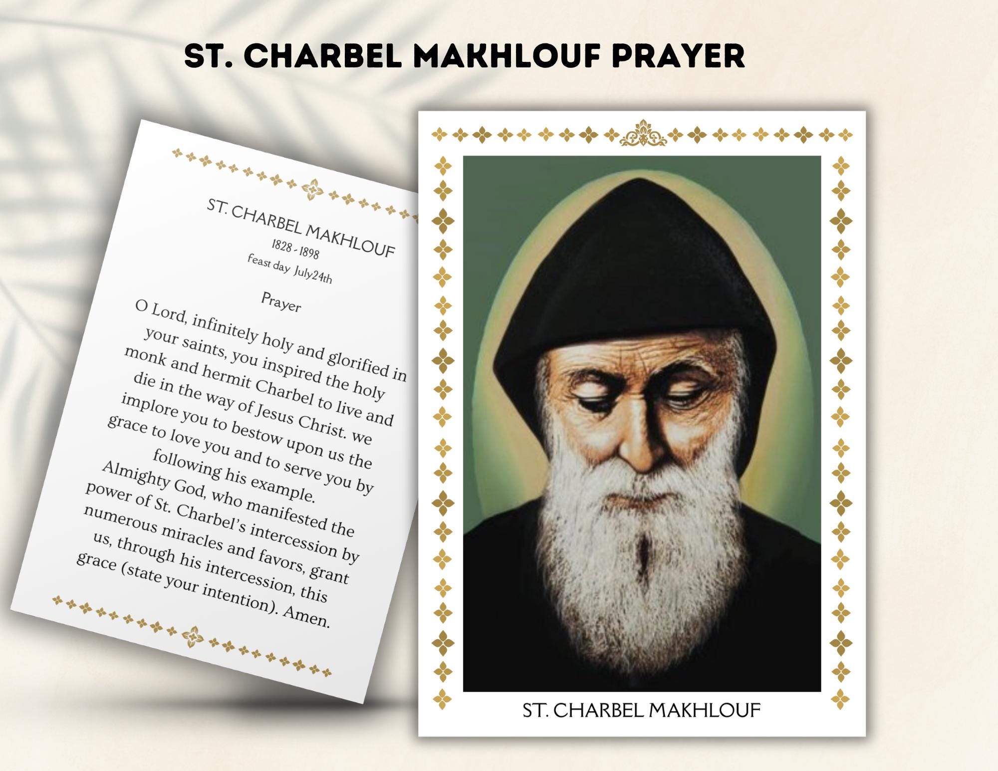 Mar Charbel Makhlouf, Saint Charbel of Lebanon, Lebanese Saints, St ...
