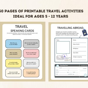 Kids Travel Activity Sheets Vacation Activity Kids Road Trip Activities ...