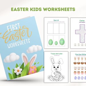 Christian Easter Kids Activity Bundle, Bible Coloring Pages (digital ...