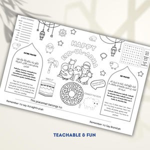 Eid Ul Adha Placemat Printable, Eid Al Adha Activity, Eid Ul Adha ...