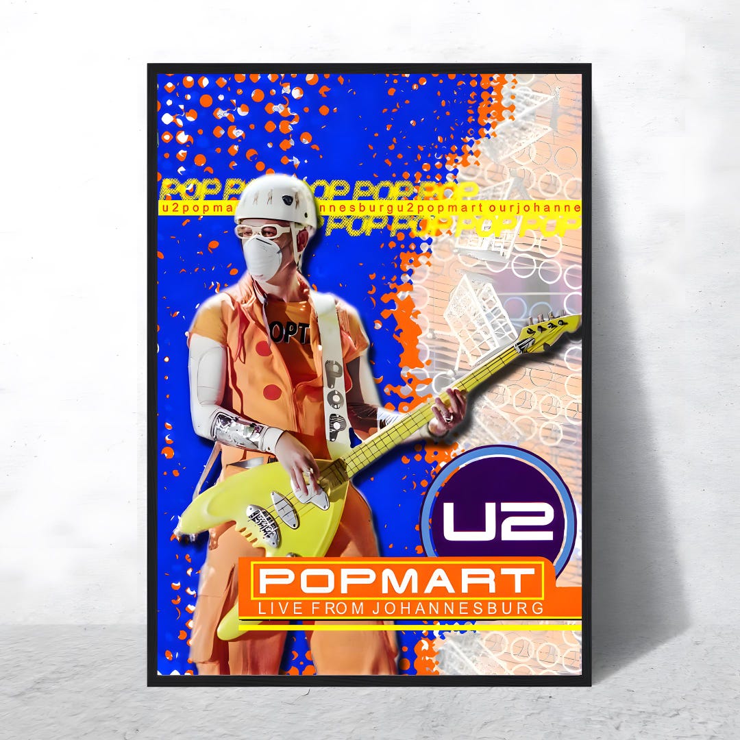 U2 Band Poster / Vintage Wall Art / Music Memorabilia Wall Art Concert ...