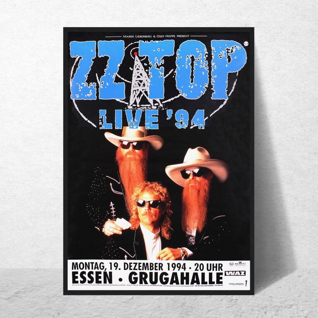 ZZ TOP Band Poster / Vintage Wall Art / Music Memorabilia / Retro Wall ...