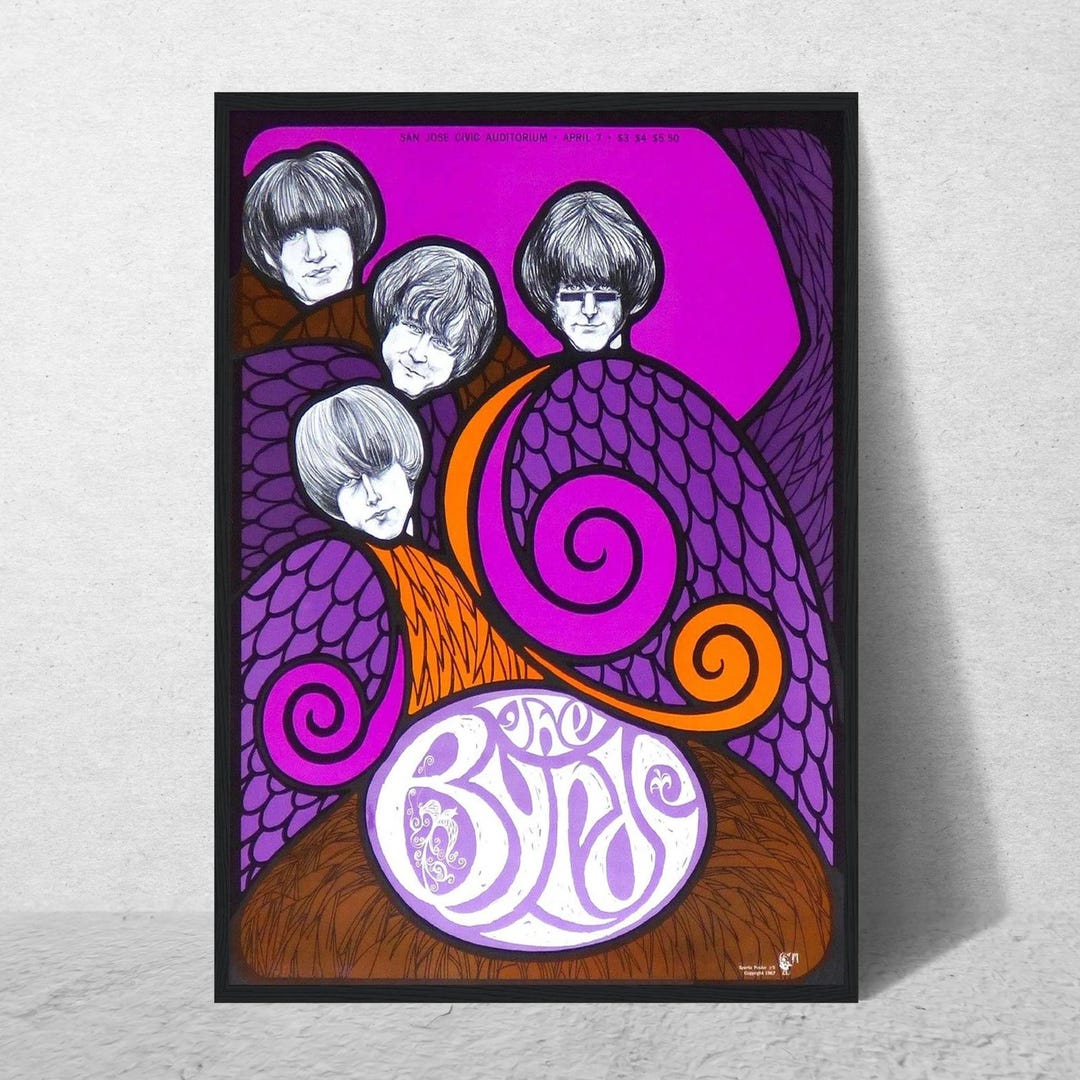 THE BYRDS Band Poster / Vintage Wall Art / Music Memorabilia / Retro ...