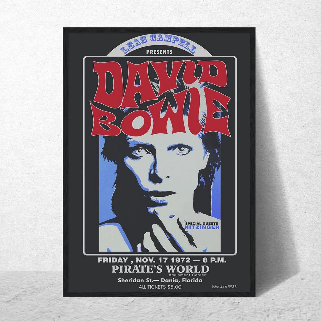 DAVID BOWIE Band Poster / Vintage Wall Art / Music Memorabilia / Retro Wall Art /concert Poster ...