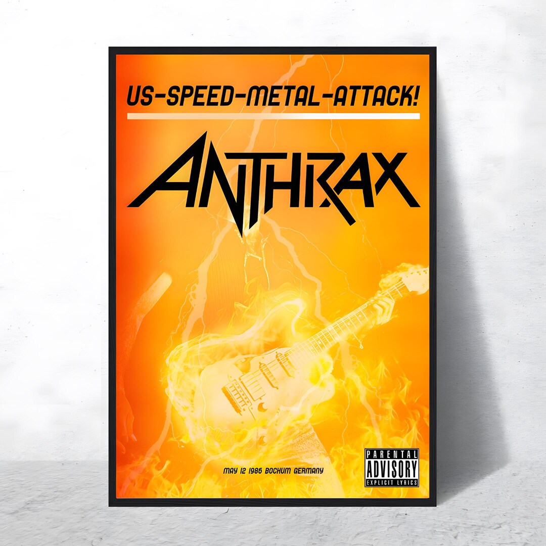 ANTHRAX Band Poster / Vintage Wall Art / Music Memorabilia / Retro Wall ...