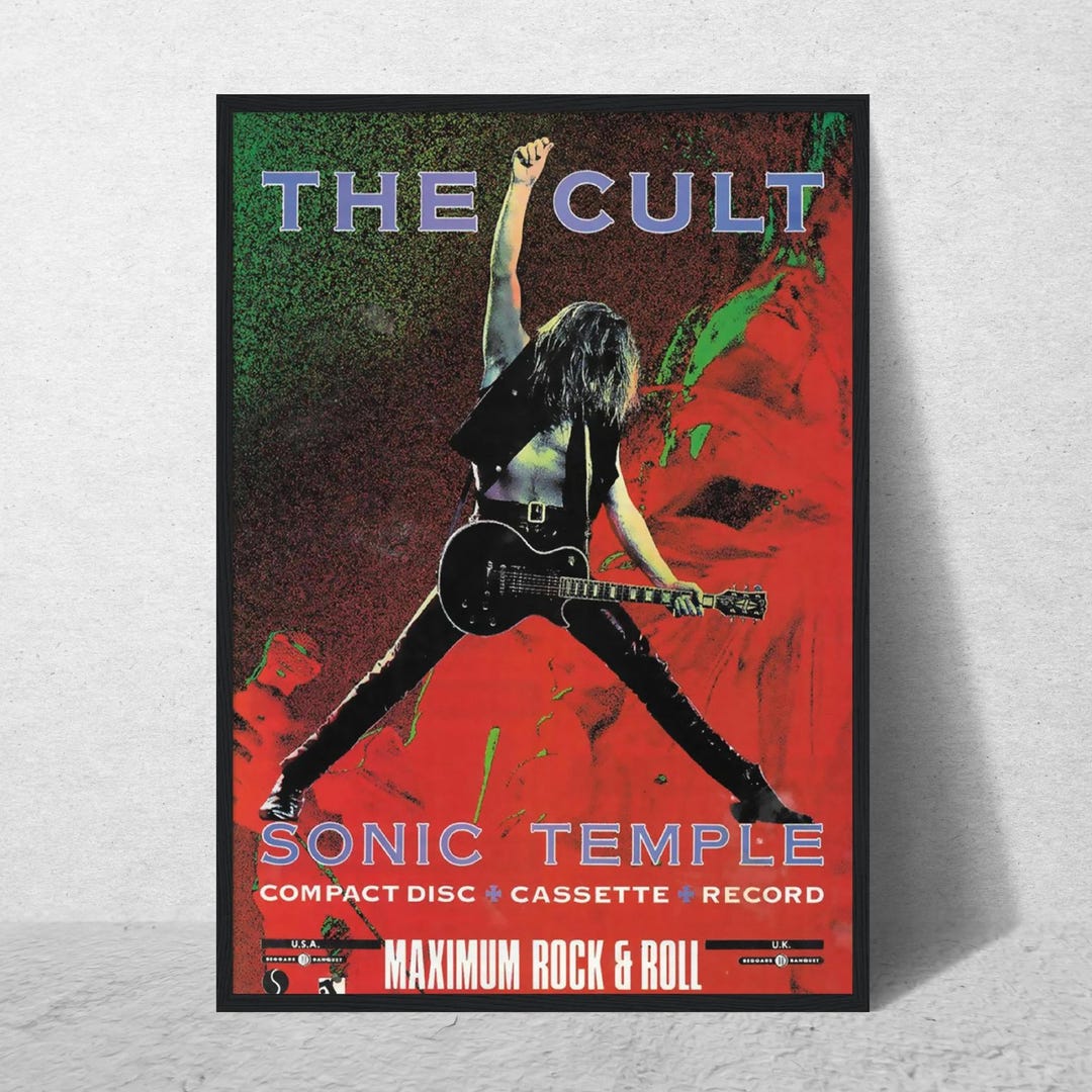 THE CULT Band Poster / Vintage Wall Art / Music Memorabilia / Retro ...