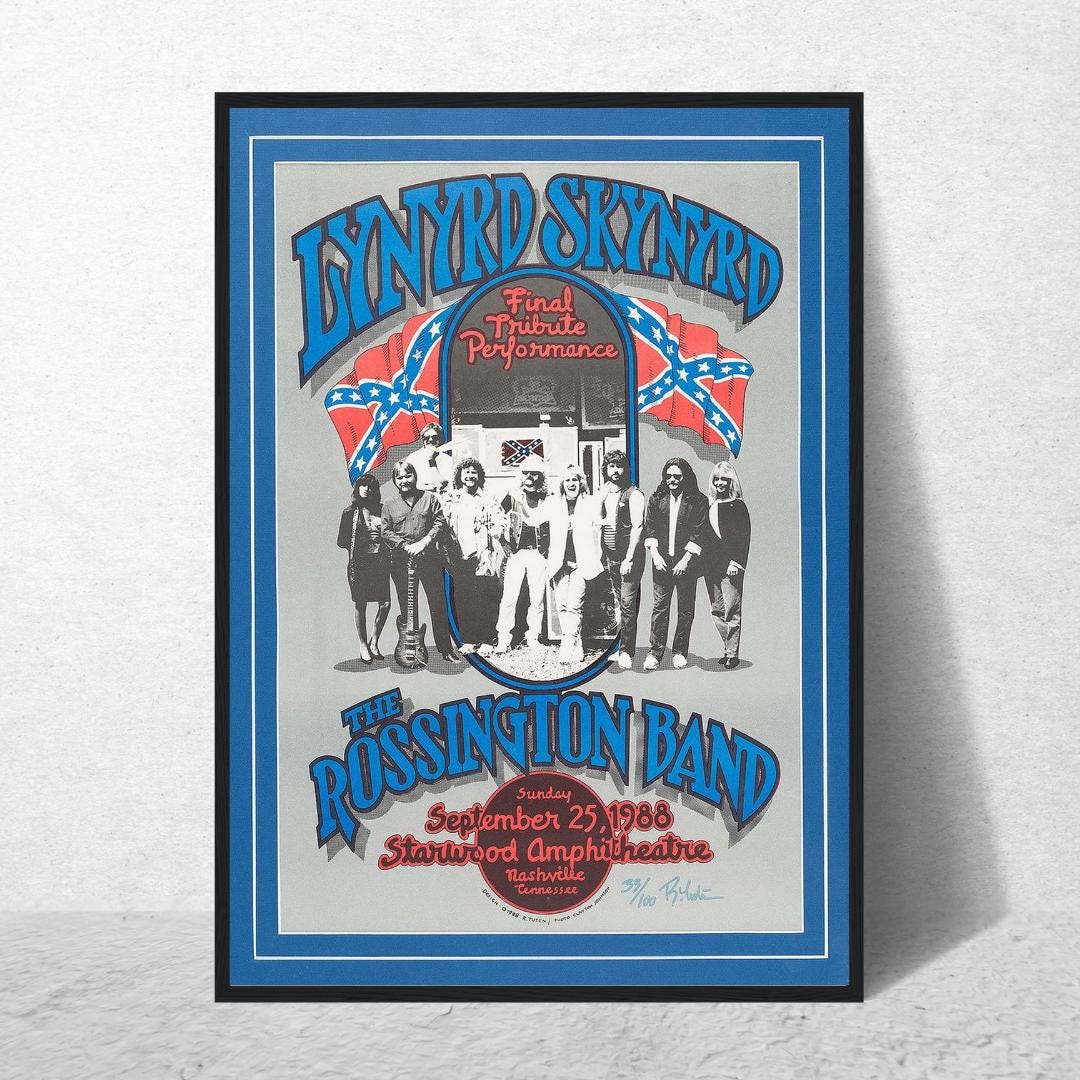 LYNYRD SKYNRD Band Poster / Vintage Wall Art / Music Memorabilia ...