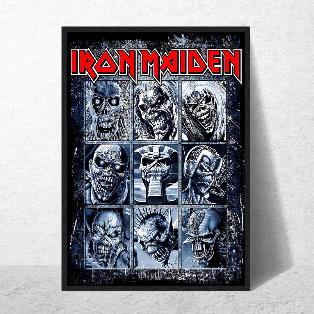 IRON MAIDEN Band Poster / Vintage Wall Art / Music Memorabilia / Retro ...