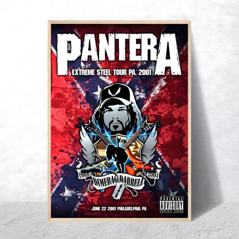 PANTERA Band Poster / Vintage Wall Art / Music Memorabilia / Wall Art ...