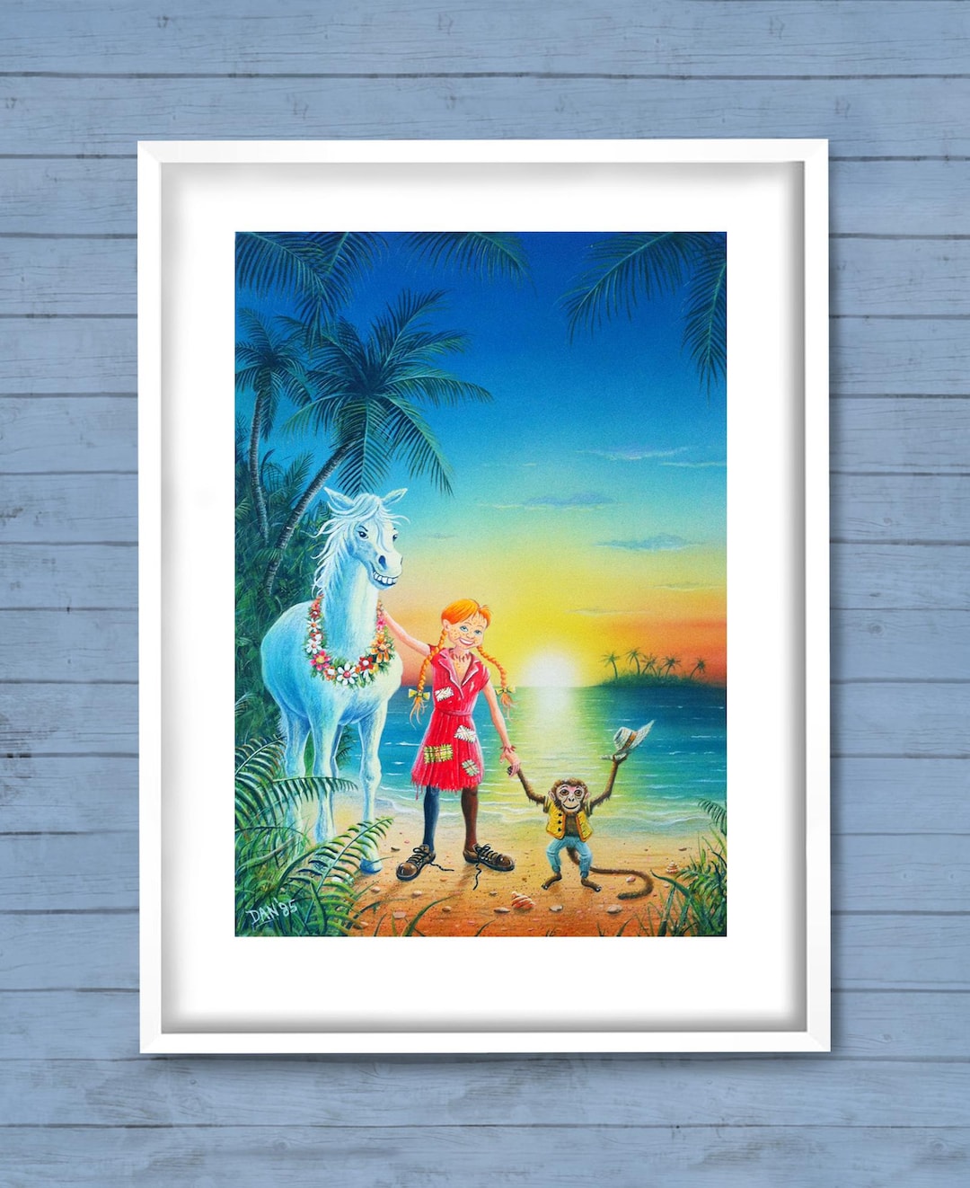 Pippi Longstocking Giclée Print: Astrid Lindgren Art, Children's Book ...