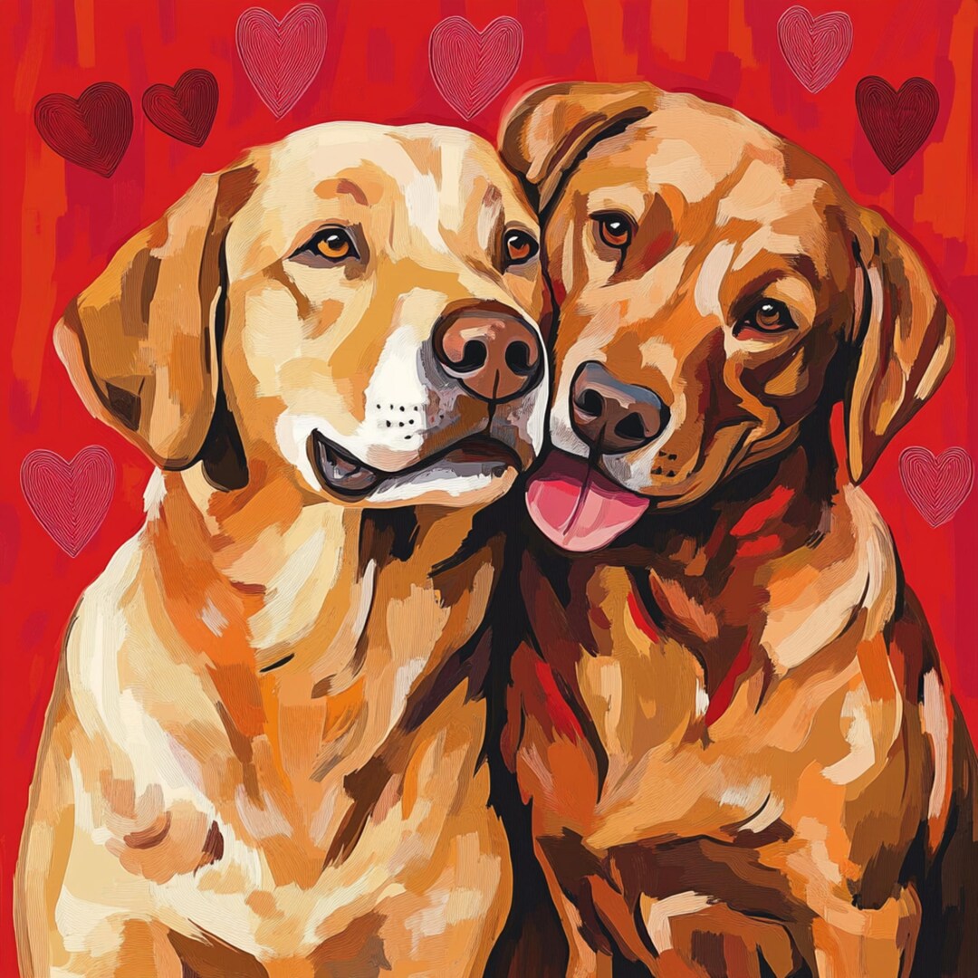 Valentine's Day Dog Clip Art, Cute Digital Download for Wife or Husband ...