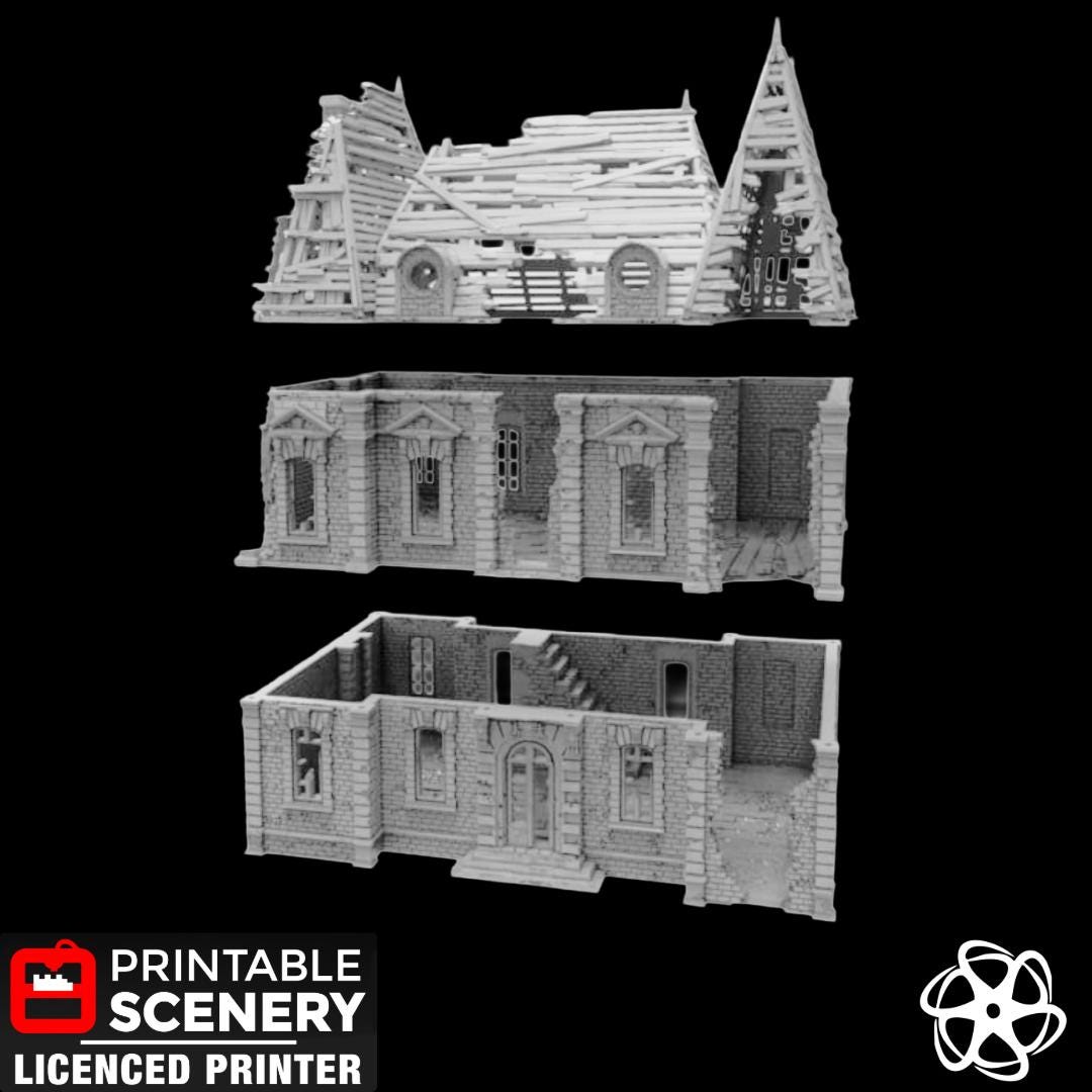 Ruined Chateau - TTRPG - Diorama - Props - Terrain - Etsy