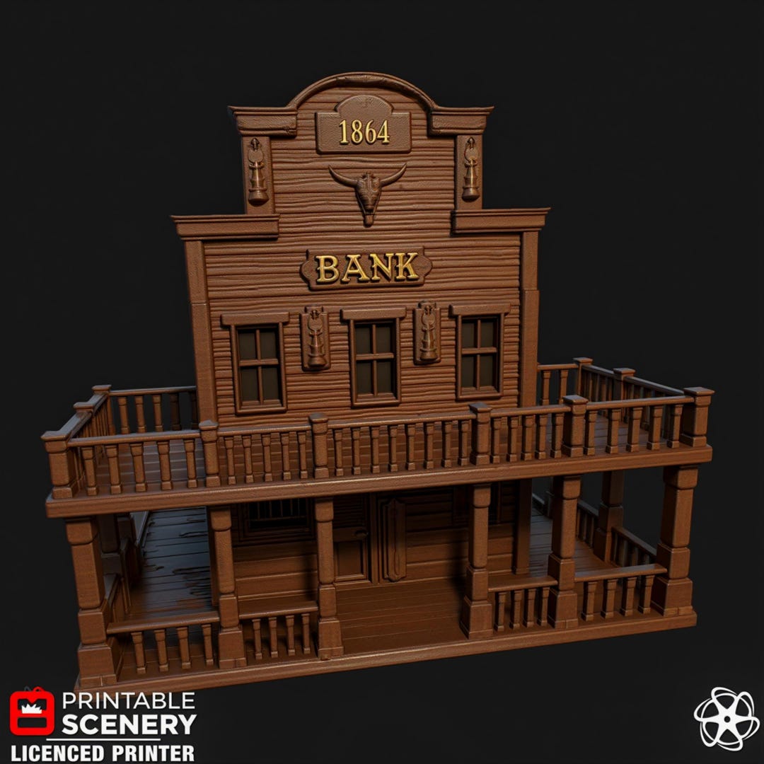 Bank - Wild West - Wargaming - TTRPG - Diorama - Cowboy - Western ...