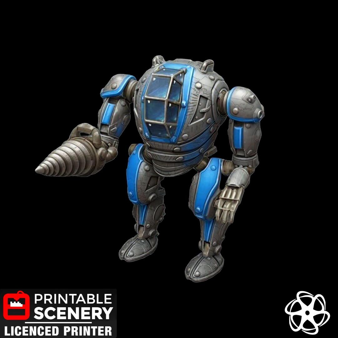 Drill Mech - Miniature - 15mm - 28mm - 32mm - 75mm - TTRPG - Resin - Etsy