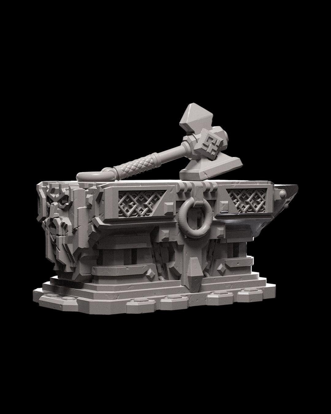 10-piece Dwarven Terrain Prop Pack + Bonus Miniature: “dwarven ...