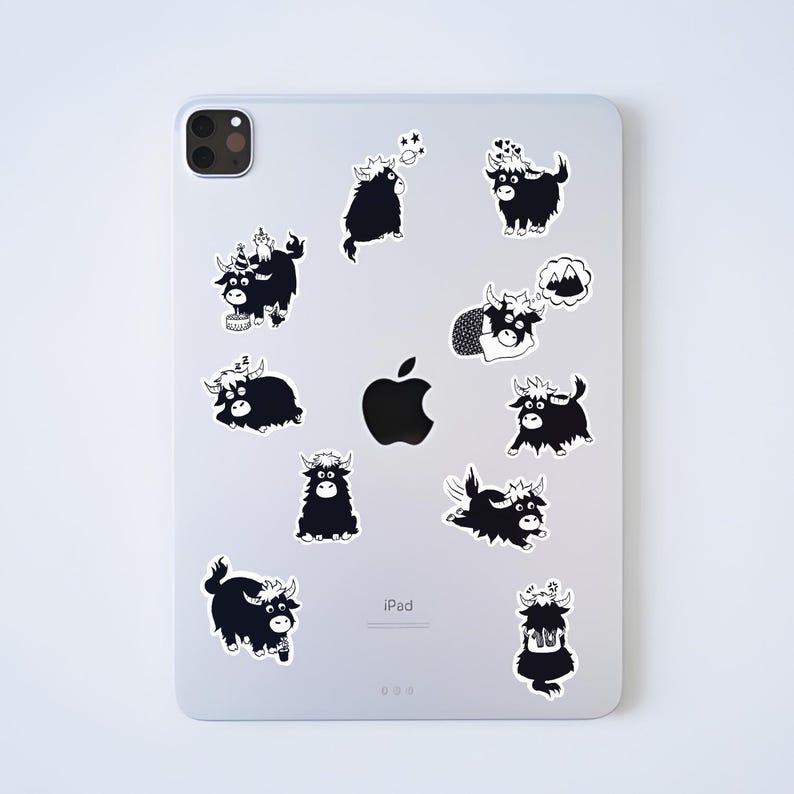 10pcs Cute Yak Sticker Pack / Junk Journal Stickers / Planner Sticker ...