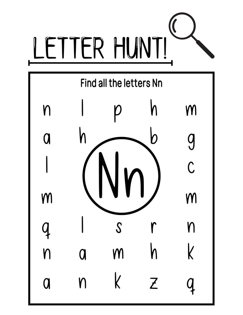 Alphabet Letter Hunt Worksheets | A–Z Printable Activity Pages ...