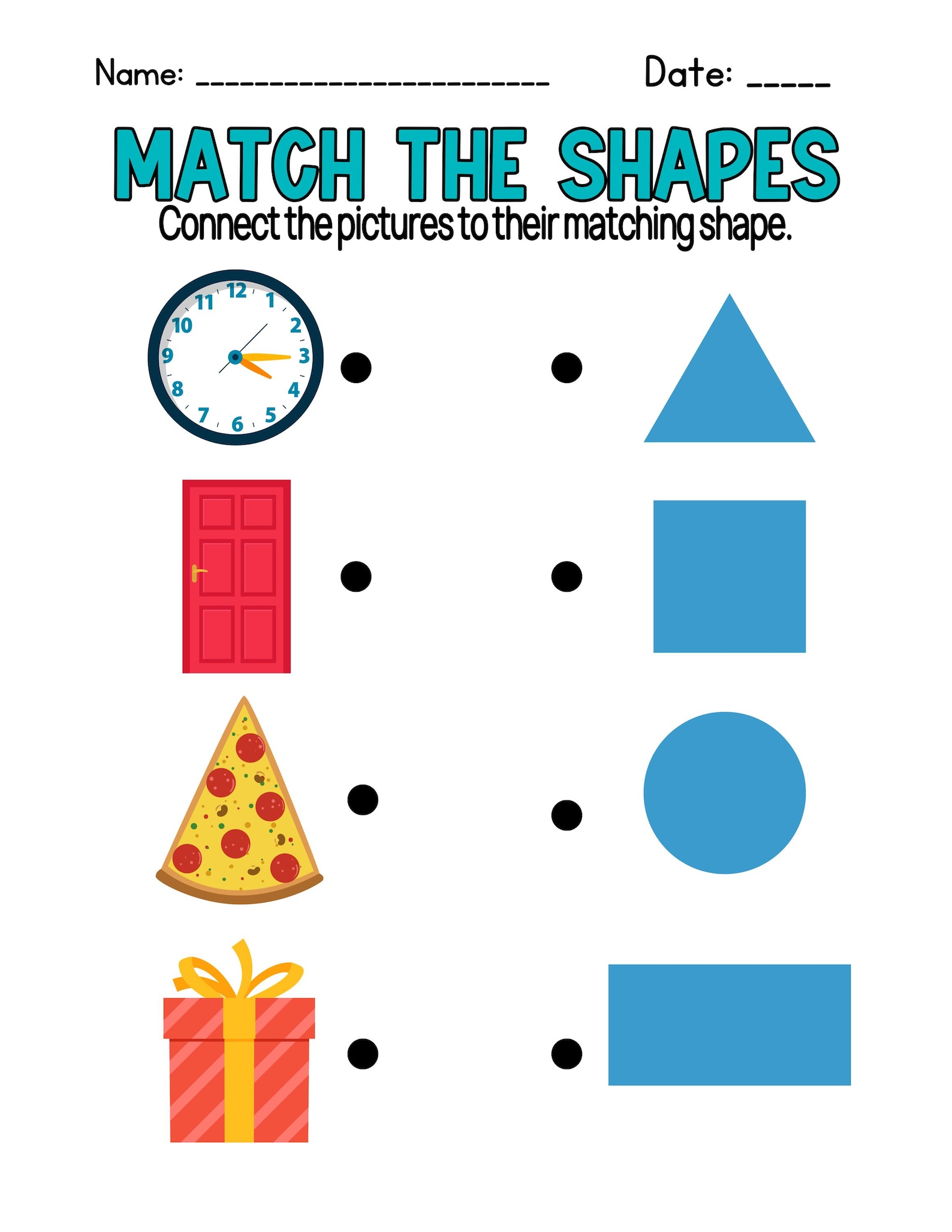 Printable Shape Recognition Worksheets | 3-page Set | Preschool ...