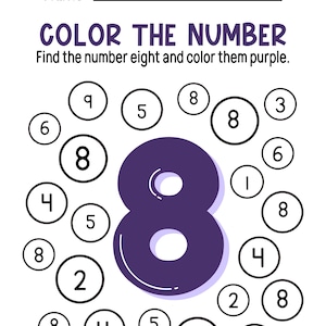 Number Recognition Color Worksheets | 1–9 Printable Activity Set ...