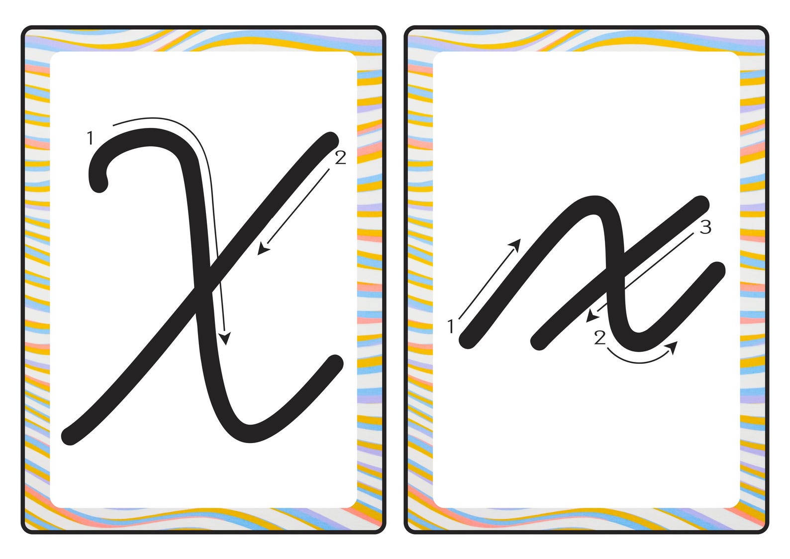 Printable Cursive Alphabet Flashcards | 27-page Set | Uppercase ...