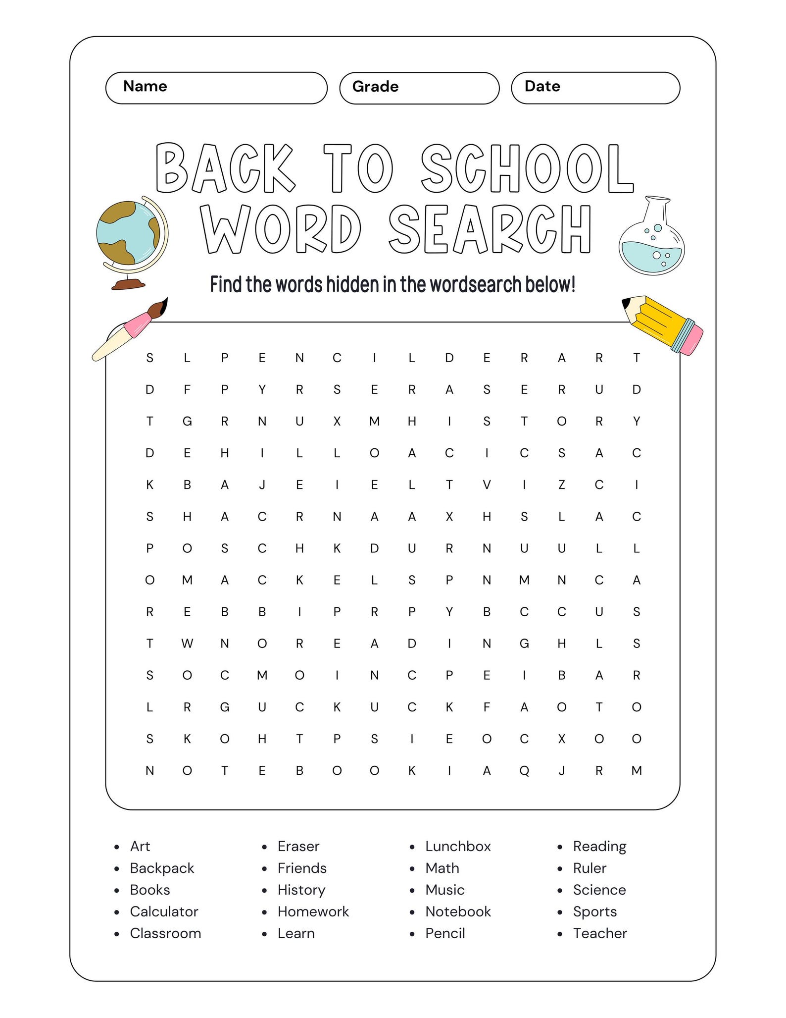 Back to School Worksheet Packet | First Day of School Activity | Full ...