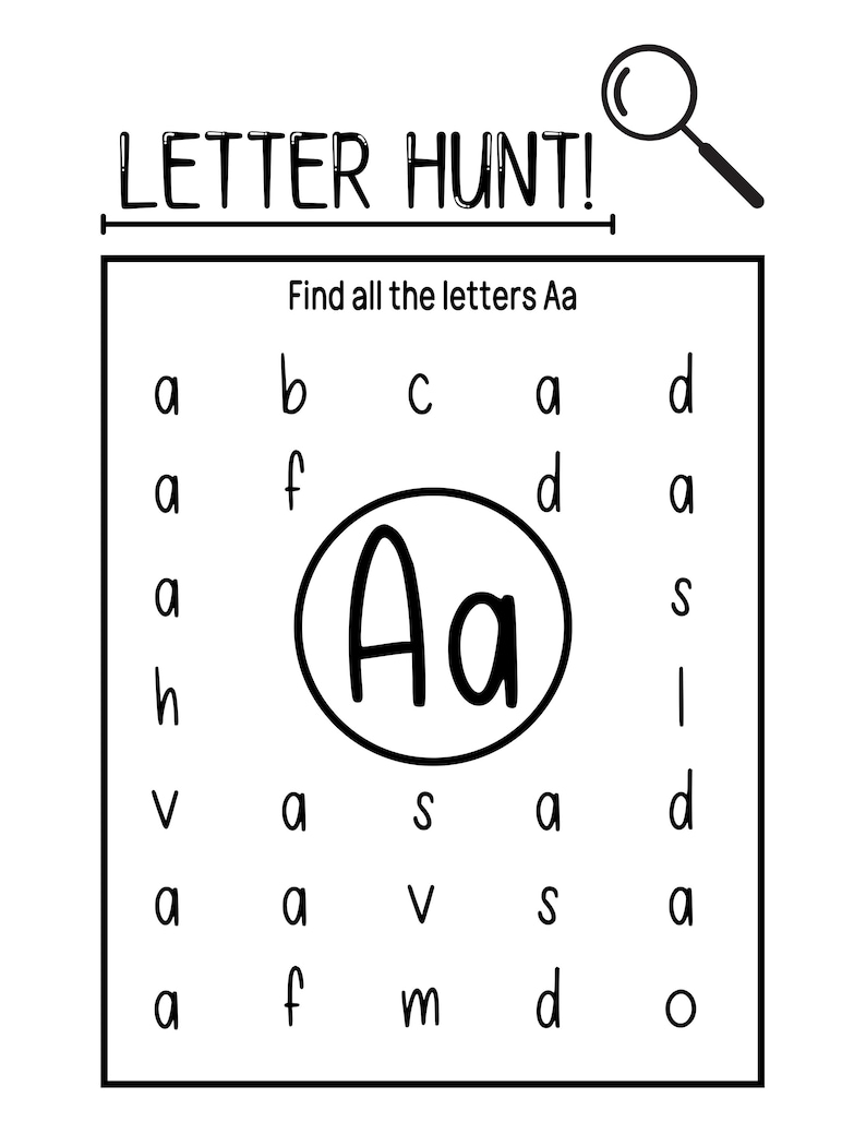 Alphabet Letter Hunt Worksheets | A–Z Printable Activity Pages ...