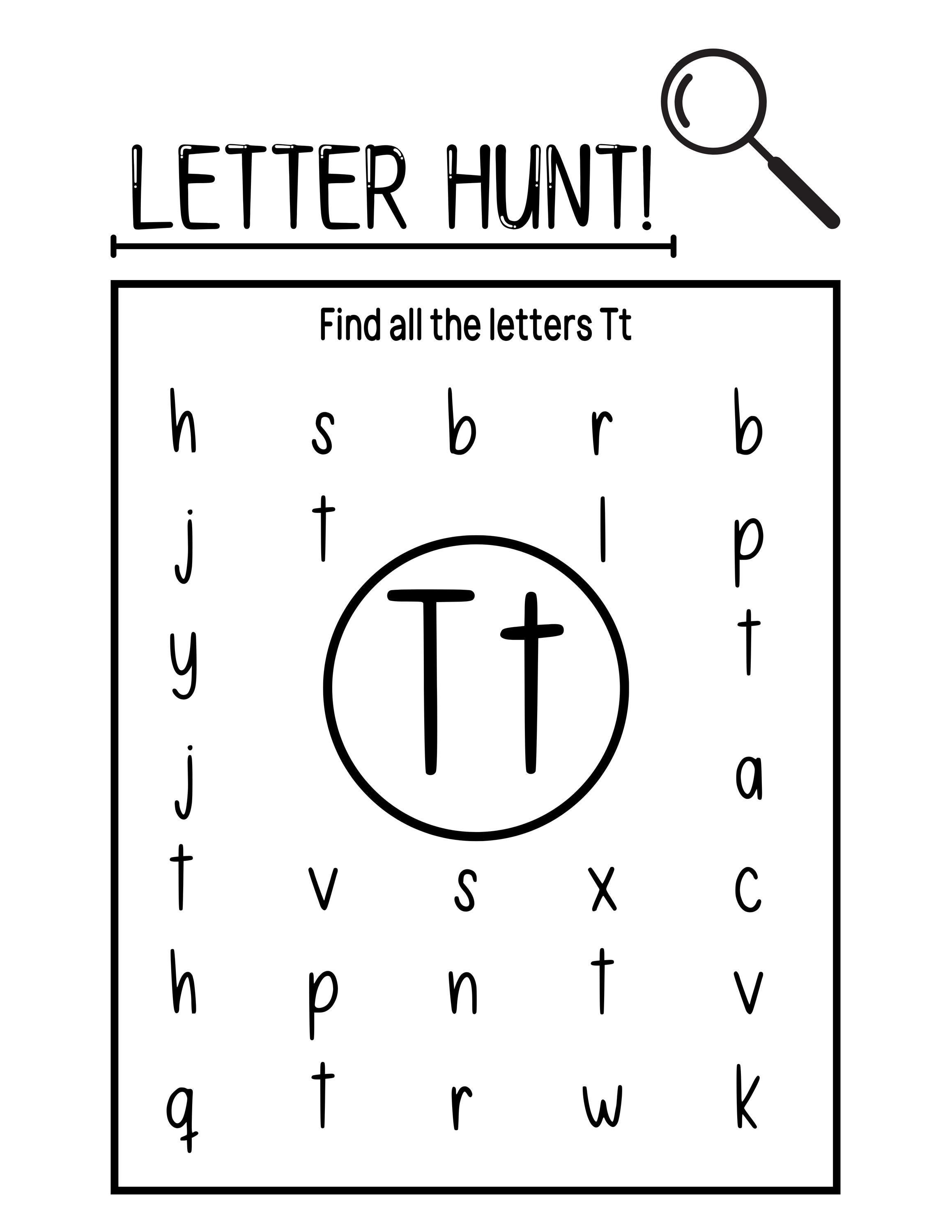 Alphabet Letter Hunt Worksheets | A–Z Printable Activity Pages ...