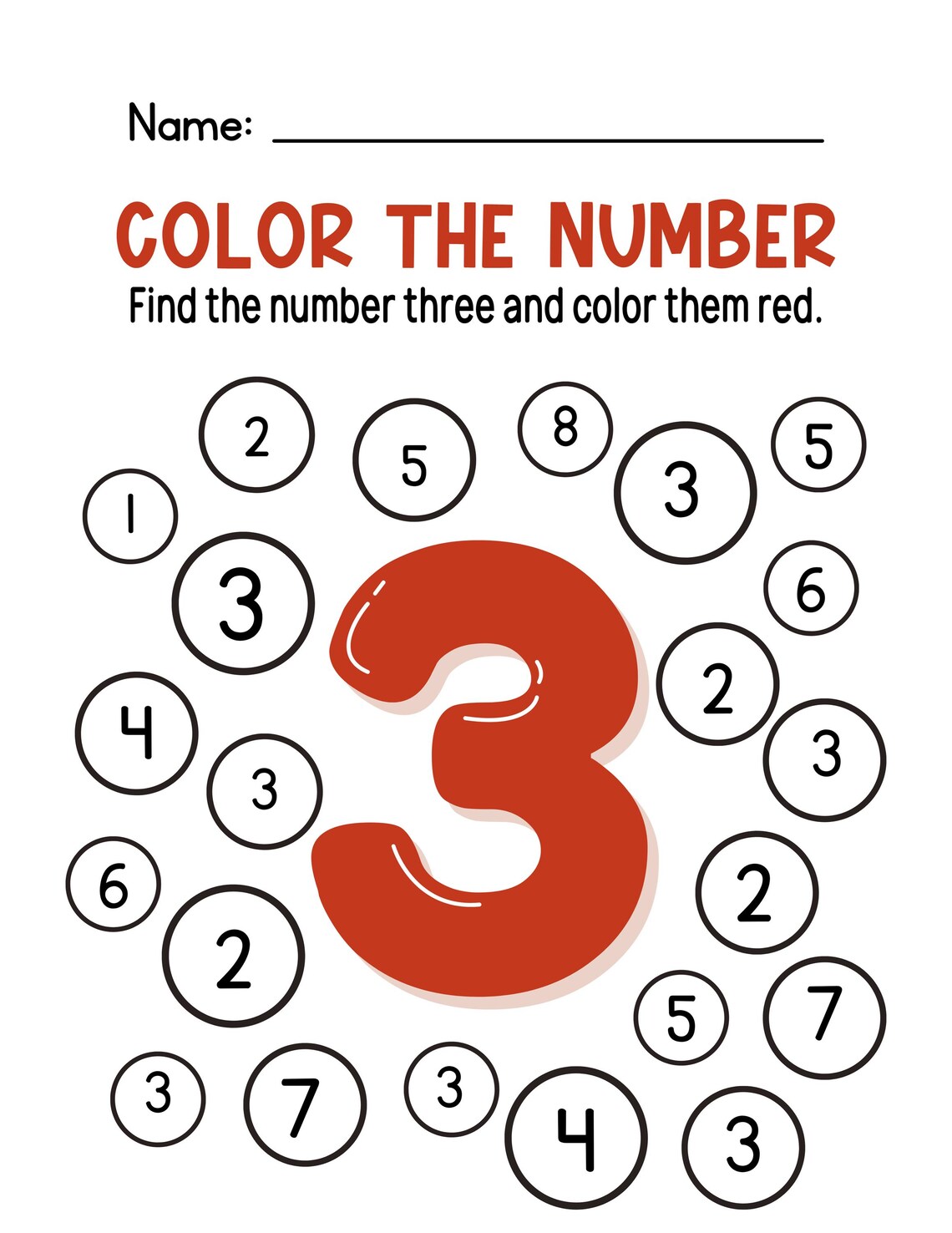 Number Recognition Color Worksheets | 1–9 Printable Activity Set ...