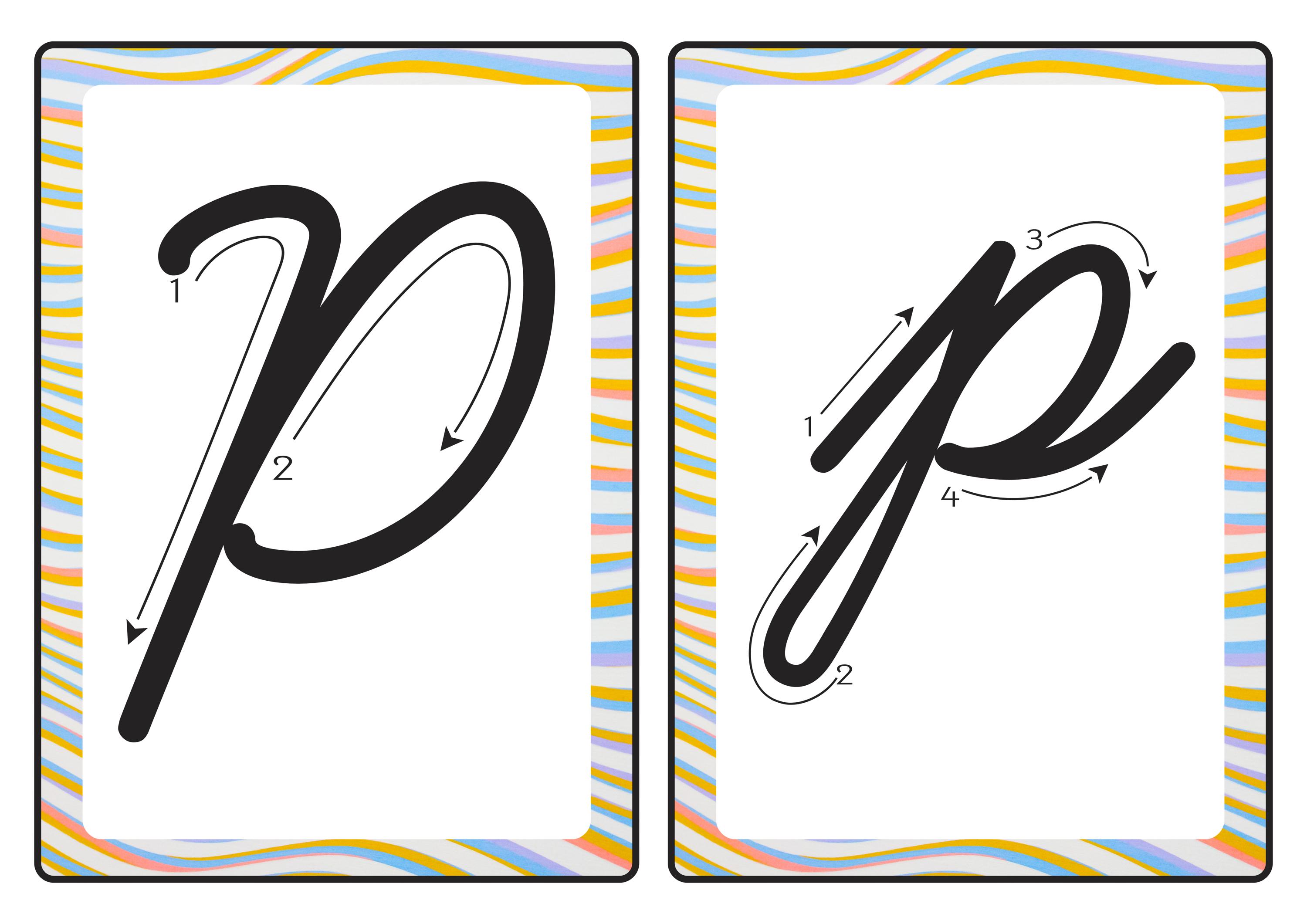 Printable Cursive Alphabet Flashcards | 27-page Set | Uppercase ...