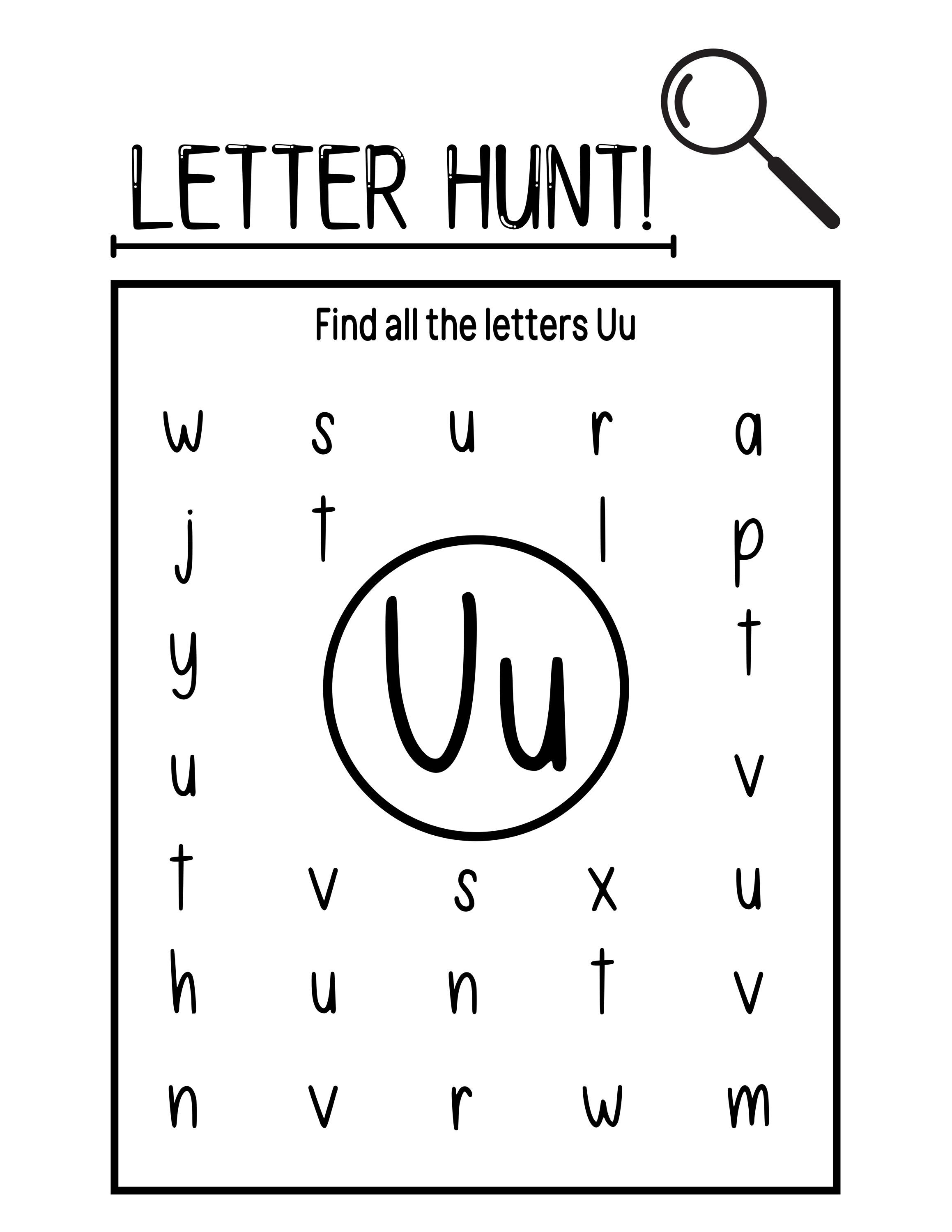 Alphabet Letter Hunt Worksheets | A–Z Printable Activity Pages ...