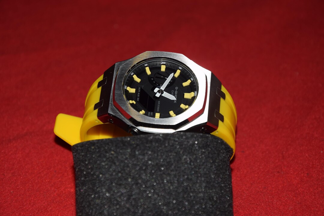 Custom Gshock GA-2100 1A Custom Yellow Thunder - Etsy