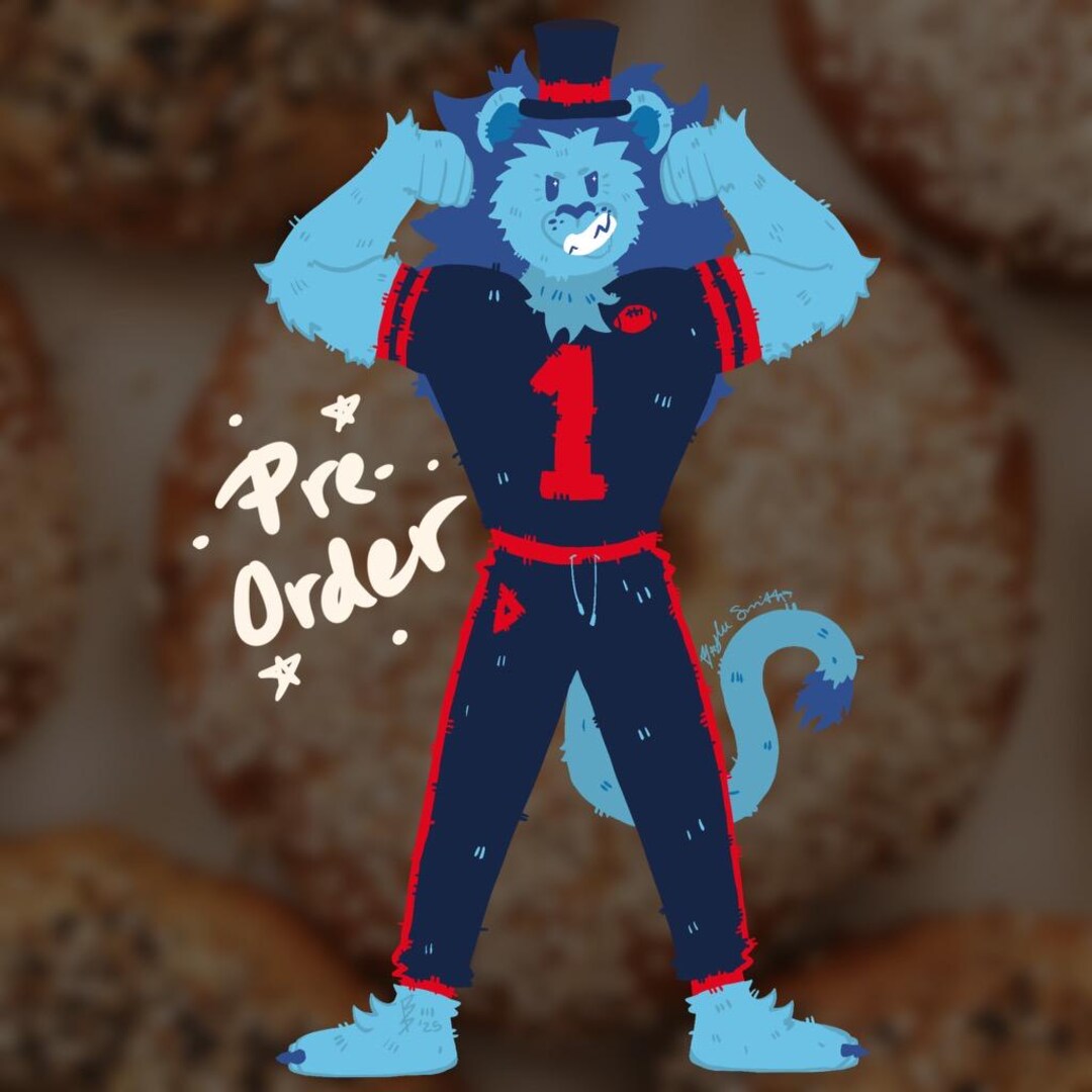 Duquesne Mascot Bluefasa Football Sticker Duq Dukes - Etsy