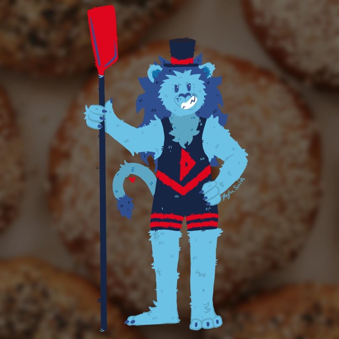 Duquesne University Rowing Mascot Bluefasa Sticker - Etsy