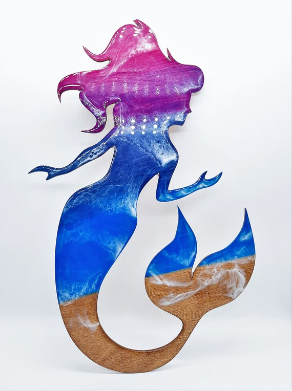 10 Handpainted Mermaid Eco-friendly Resin Seascape - Etsy