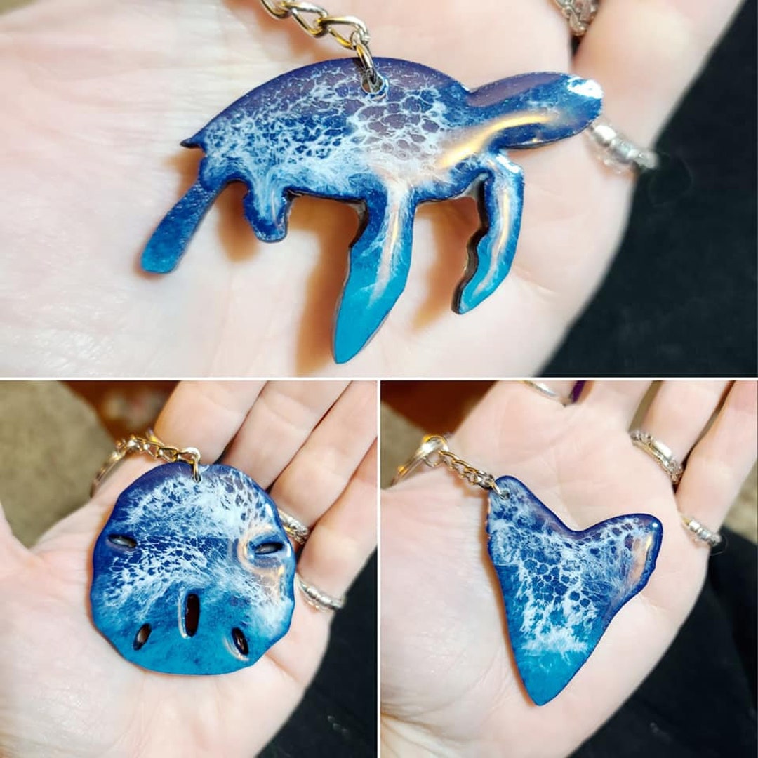 Eco-friendly Ocean Themed Sea Creatures Key Chain - Sea Turtle ...