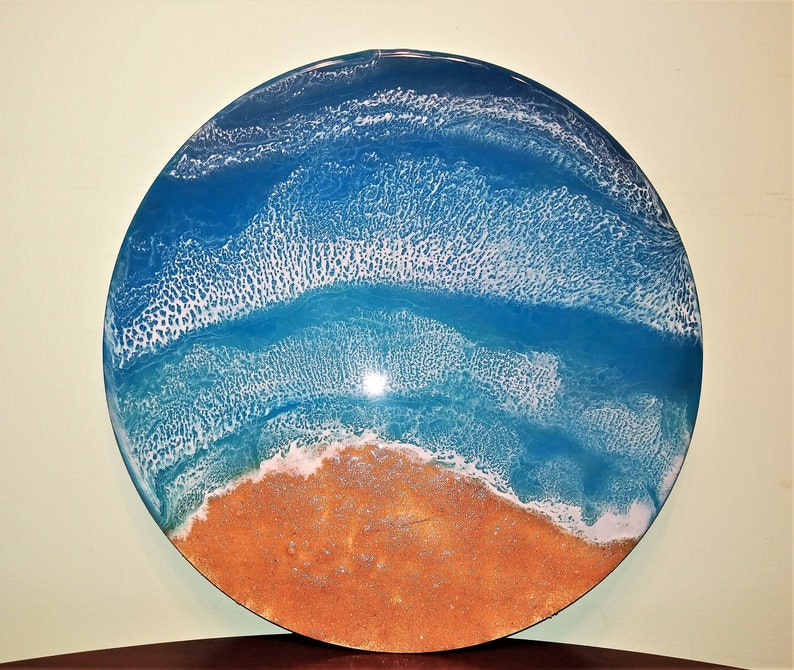 Handpainted Eco-friendly Epoxy Resin Seascape Coastal Beach - Etsy