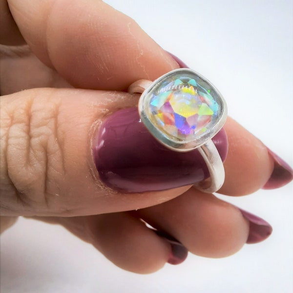 Iridescent Ring - Etsy