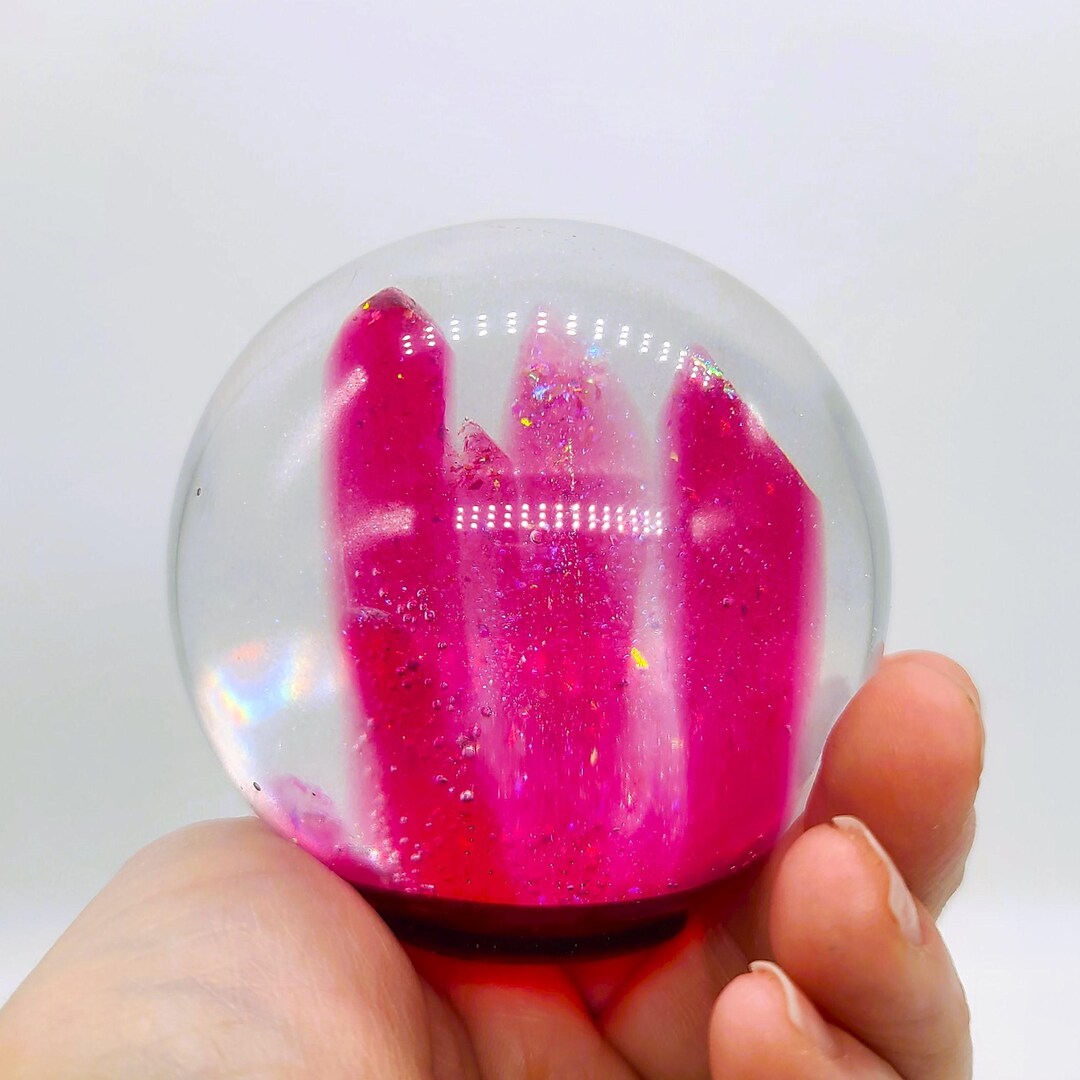 Small Crystal Sphere - Made With Eco-friendly Resin - Etsy