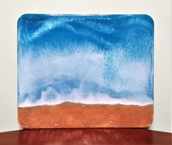 Handpainted Eco-friendly Epoxy Resin Seascape Coastal Beach - Etsy