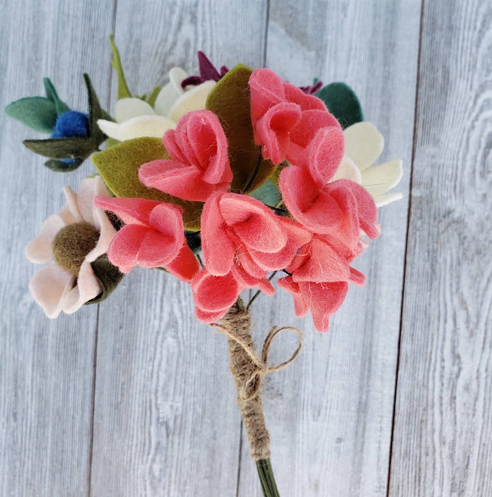 Small Felt Flower Bouquet Wildflower Felt Bouquet Wildflower - Etsy