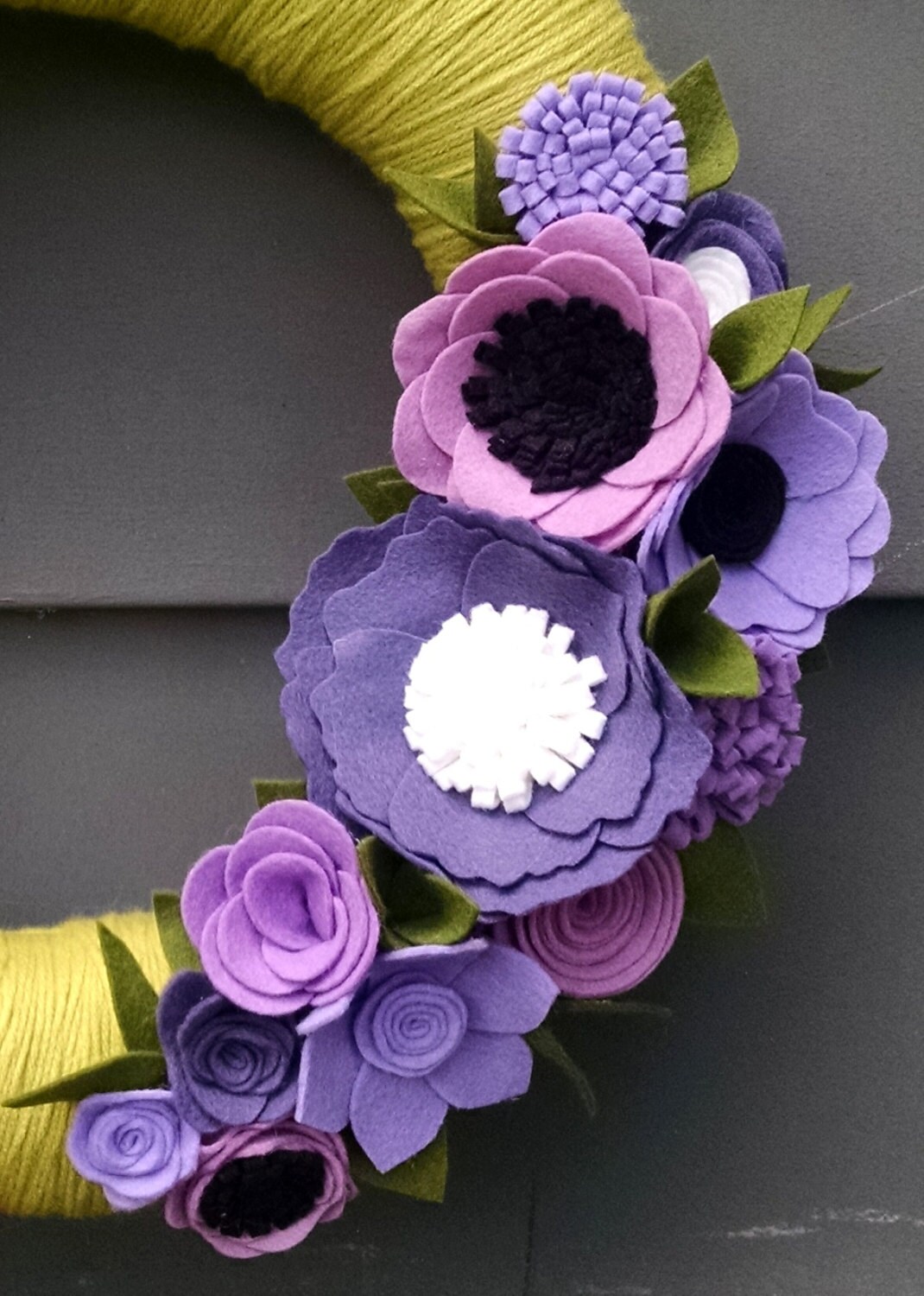 Bright Spring Wreath Yarn Wreath Yarn Wrapped Wreath Wool | Etsy