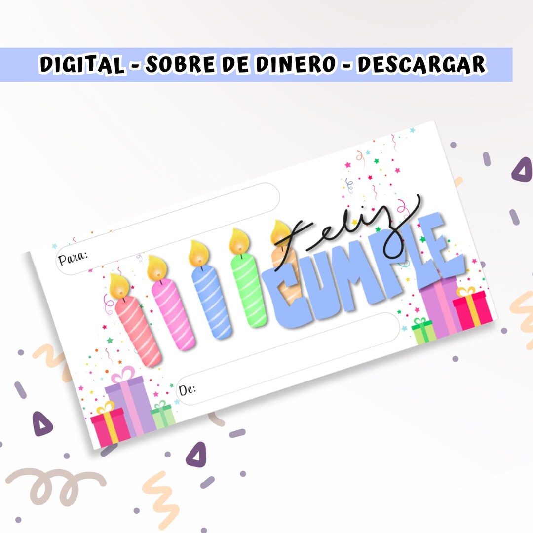 Money Gift Envelope Template – Happy Birthday | Downloadable and ...