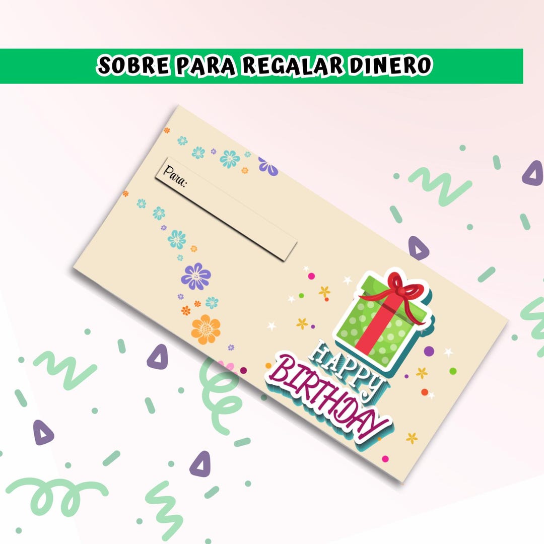Money Gift Envelope Template – Happy Birthday | Downloadable and ...