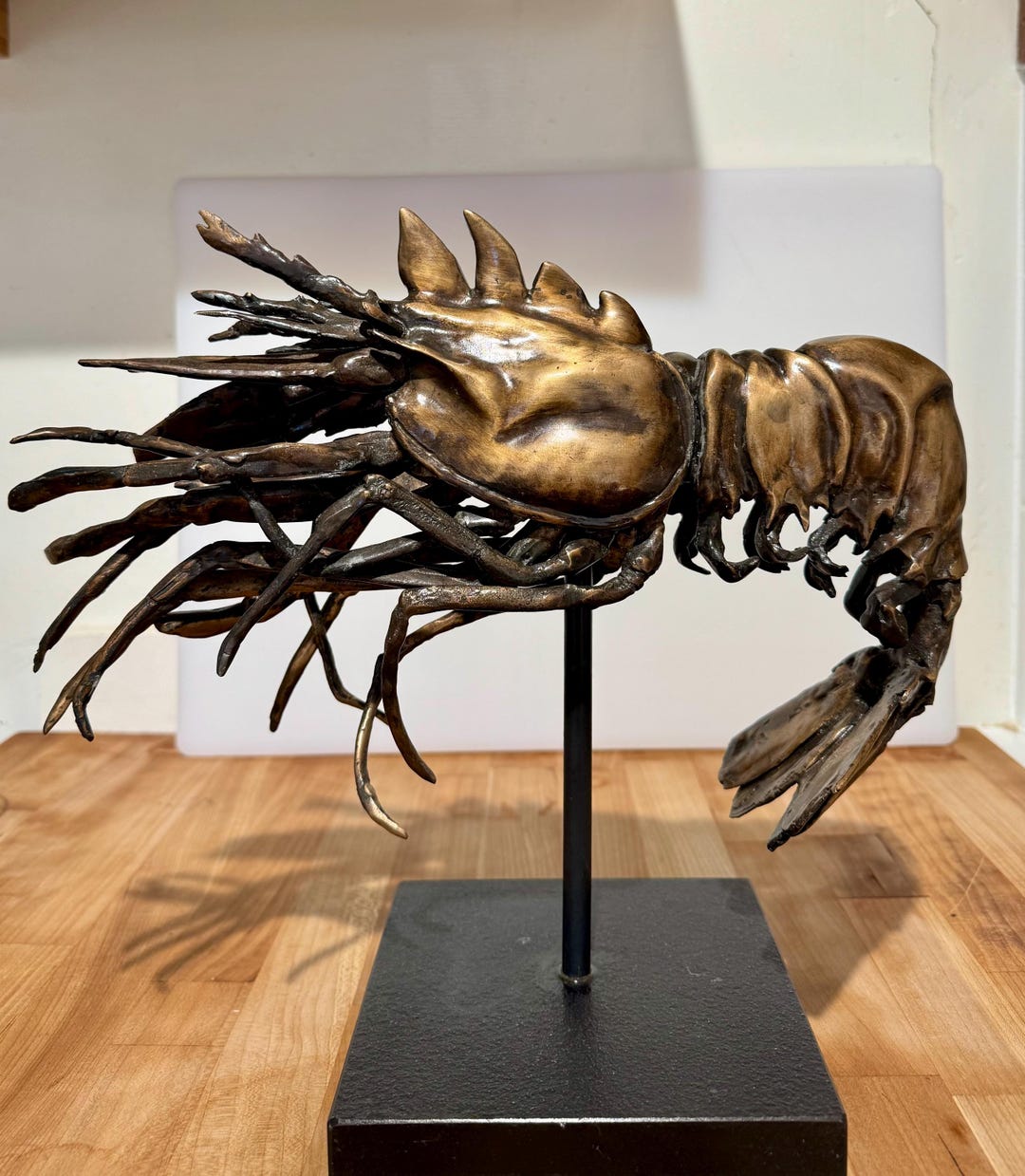 Large Bronze Shrimp Sculpture, Bronze, Sculpture, Limited Edition ...