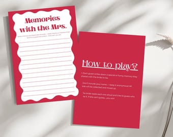 Photo Bridal Shower Game Printable Wedding PDF Instant Download Bridal ...