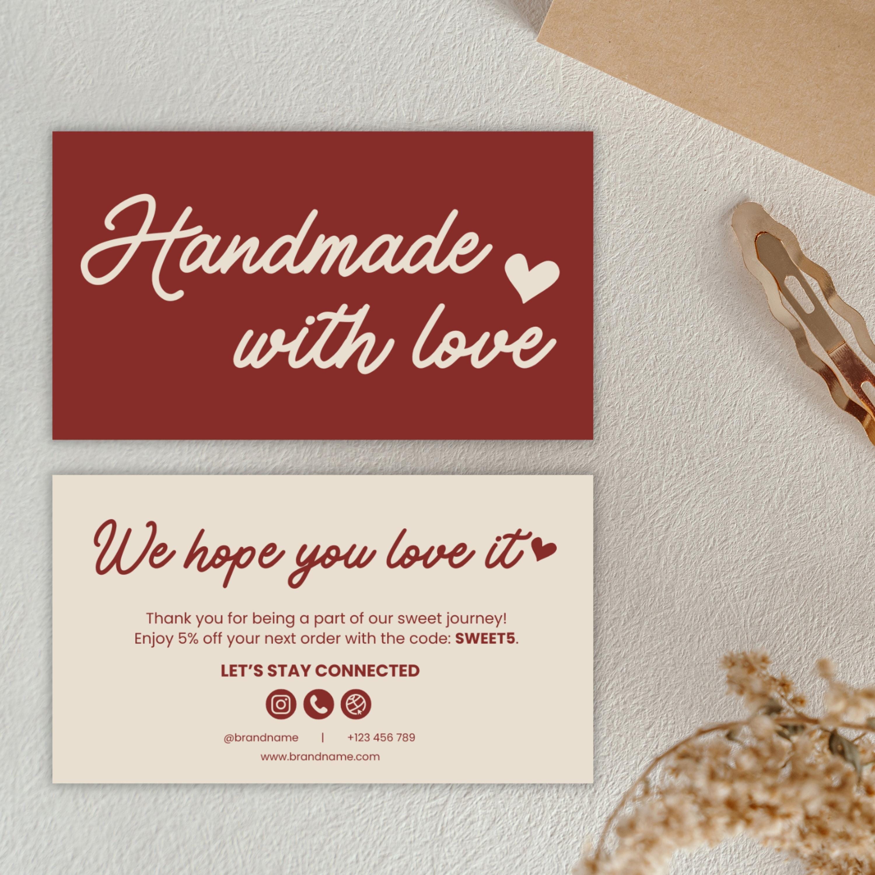 Sweet Bakery Thank You Card Template, Canva Editable Insert for ...